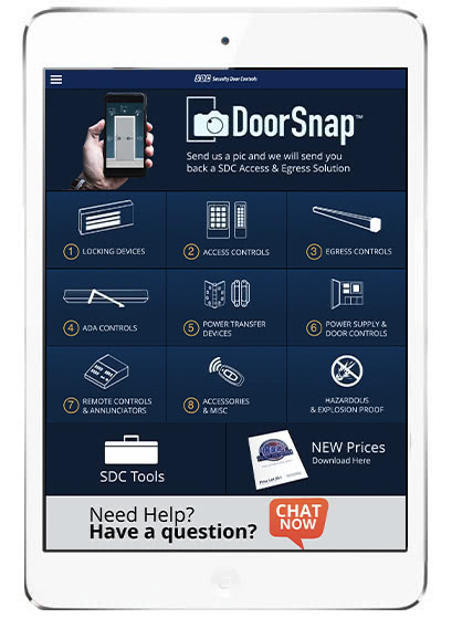 SDC App with DoorSnap - Free App for iPhone, iPad and Android Smartphones